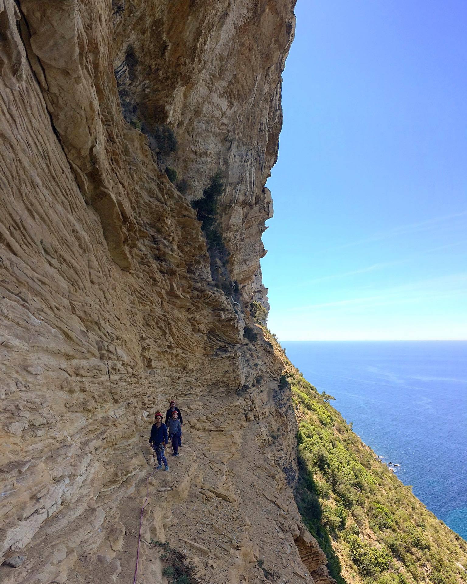 Rock climbing in les Calanques, Marseille. Rock Climbing trip. IFMGA leader