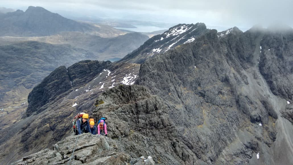 Hiking and climbing the Cuillin Ridge, Isle of Skye. 2-day trip. AMI ...