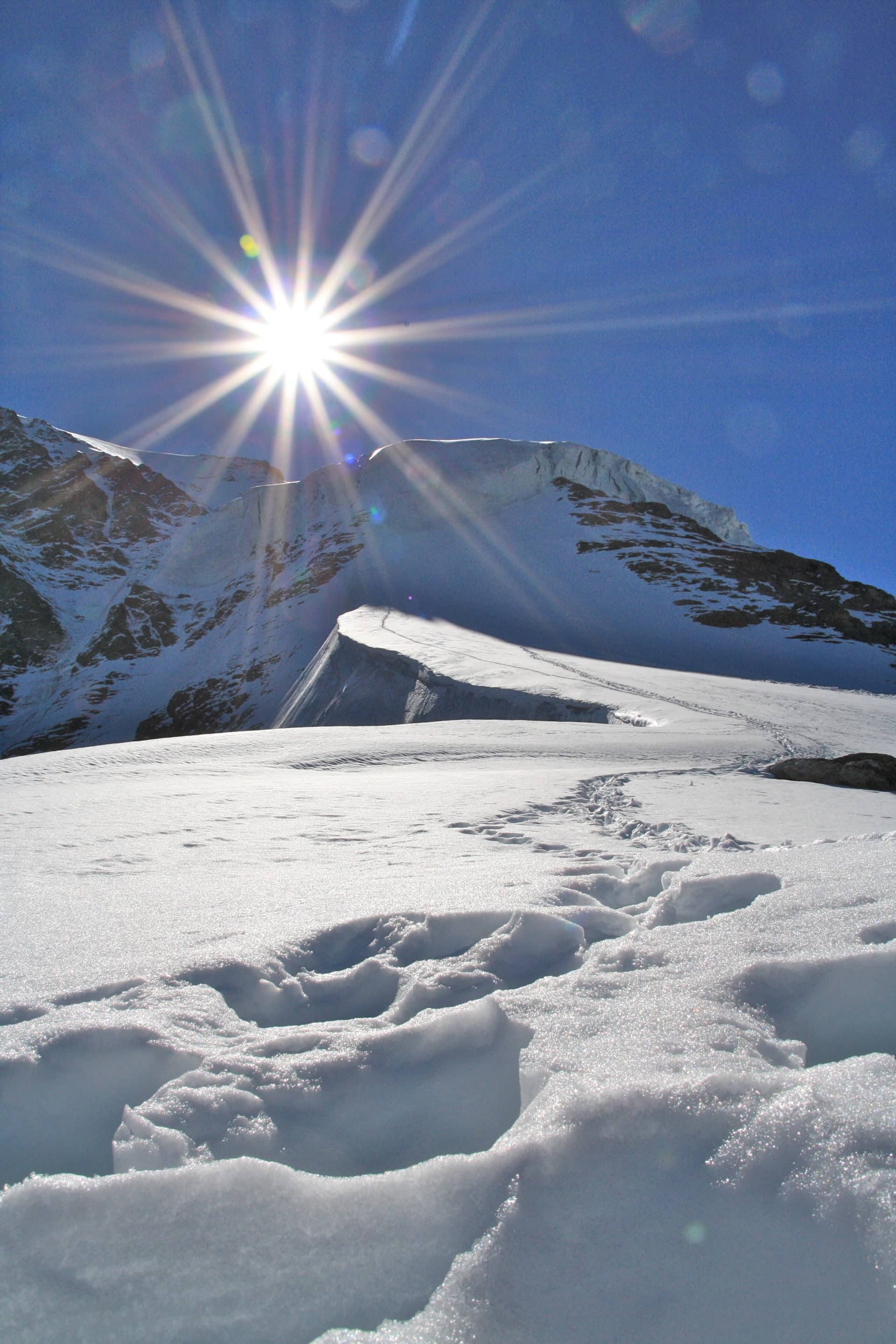 Climbing Mönch in the Bernese Alps. 1-day trip. Certified leader
