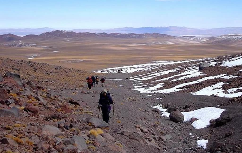 Ascent to 6732-meter Llullaillaco Volcano. 12-day trip. AAGM leader