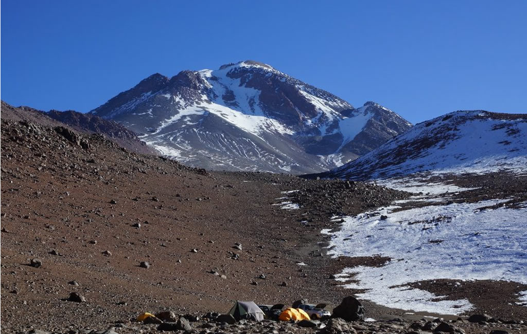 Ascent to 6732-meter Llullaillaco Volcano. 12-day trip. AAGM leader