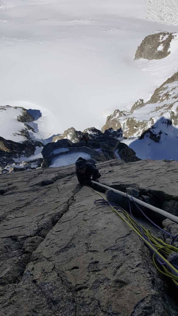 Climbing La Dent du Geant with a guide. 2-day trip. Certified leader