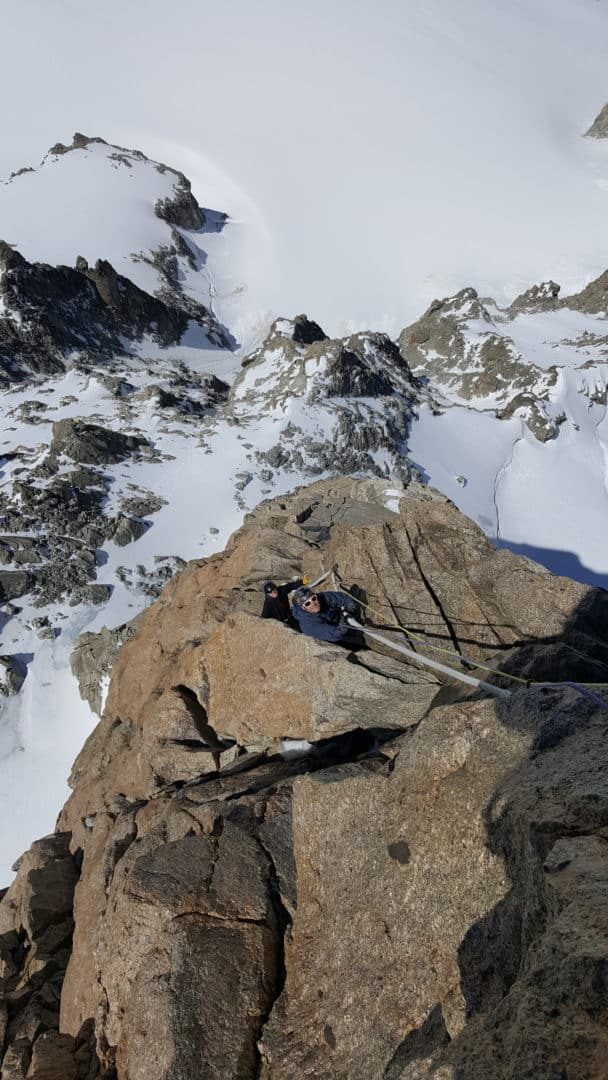 Climbing La Dent du Geant with a guide. 2-day trip. Certified leader