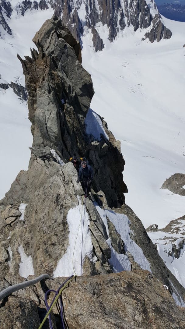 Climbing La Dent du Geant with a guide. 2-day trip. Certified leader