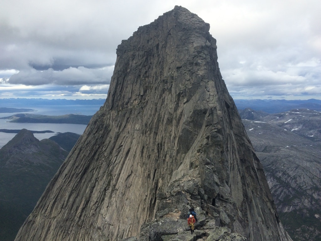 Stetind normal route rock climbing trip. 1-day trip. NORTIND leader