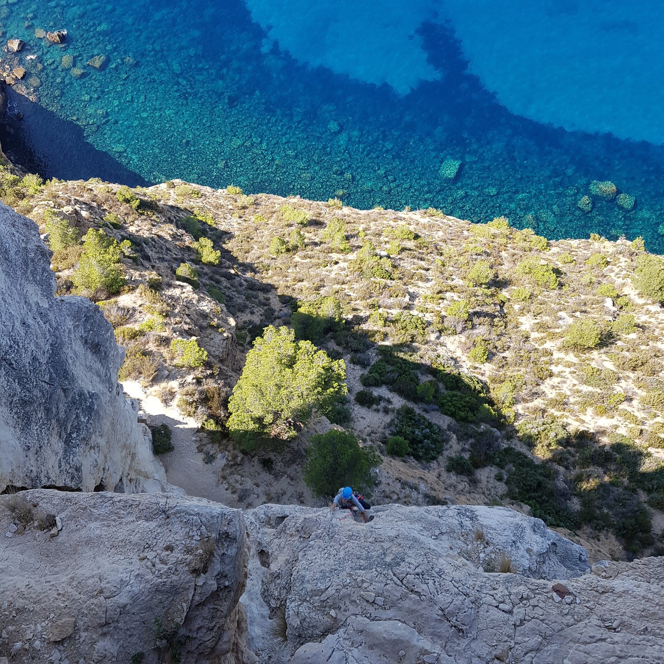 Rock climbing in les Calanques, Marseille. Rock Climbing trip. IFMGA leader