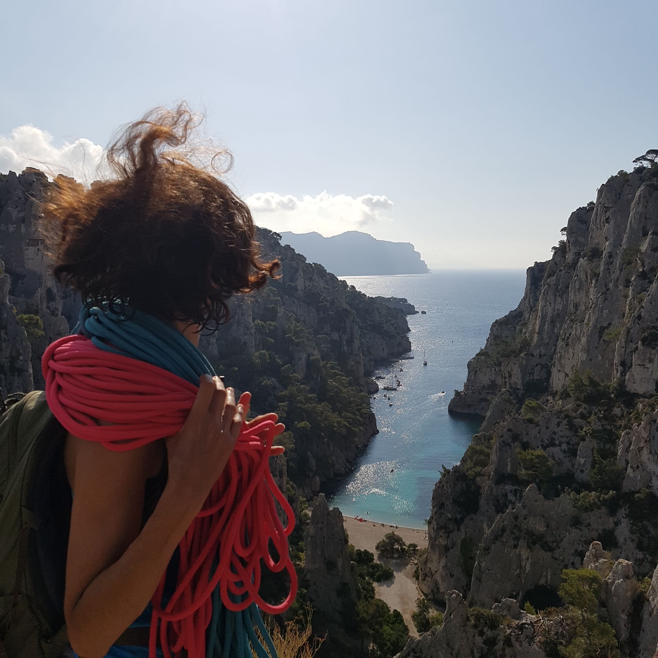 Rock climbing in les Calanques, Marseille. Rock Climbing trip. IFMGA leader