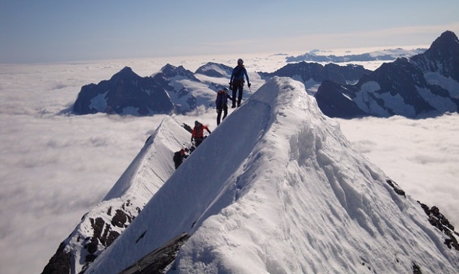 Eiger Mittellegi ridge guided ascent. 2-day trip. IFMGA/UIAGM leader