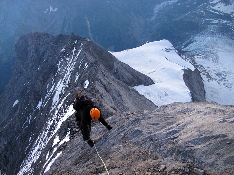 Eiger Mittellegi ridge guided ascent. 2-day trip. IFMGA/UIAGM leader