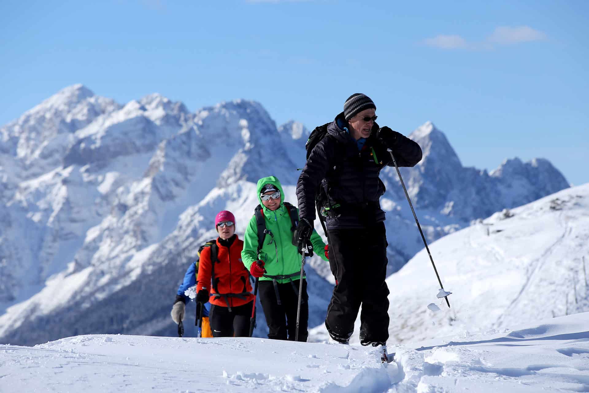 Easy Ski Touring day trips in the Julian Alps. Ski Touring trip. IFMGA ...